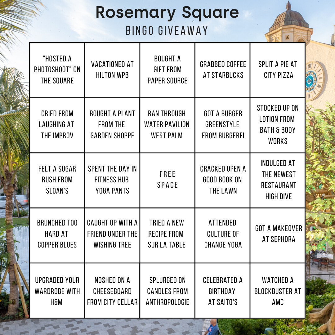 Rosemary Square Bingo Giveaway | CityPlace
